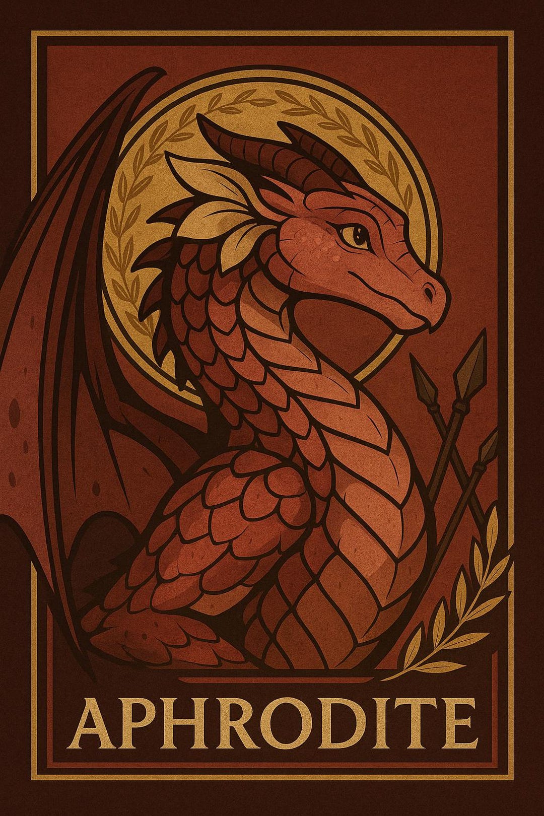 Rose Gold Aphrodite Dragon Art: Greek Mythology Printable (digital ...