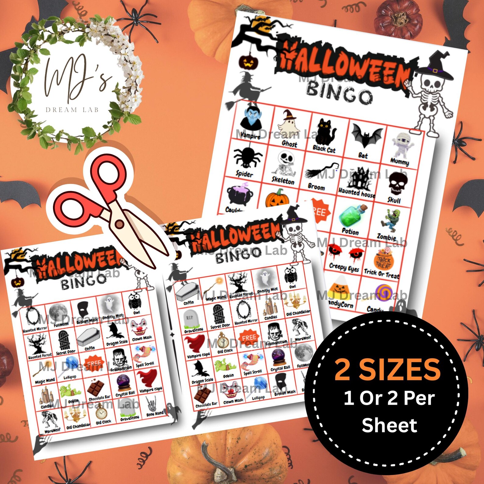 Halloween Bingo Game Printable | Spooky Bingo Cards for Kids ...
