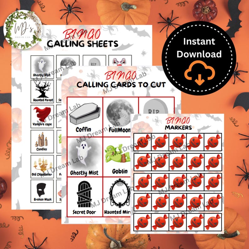 Halloween Bingo Game Printable | Spooky Bingo Cards for Kids ...