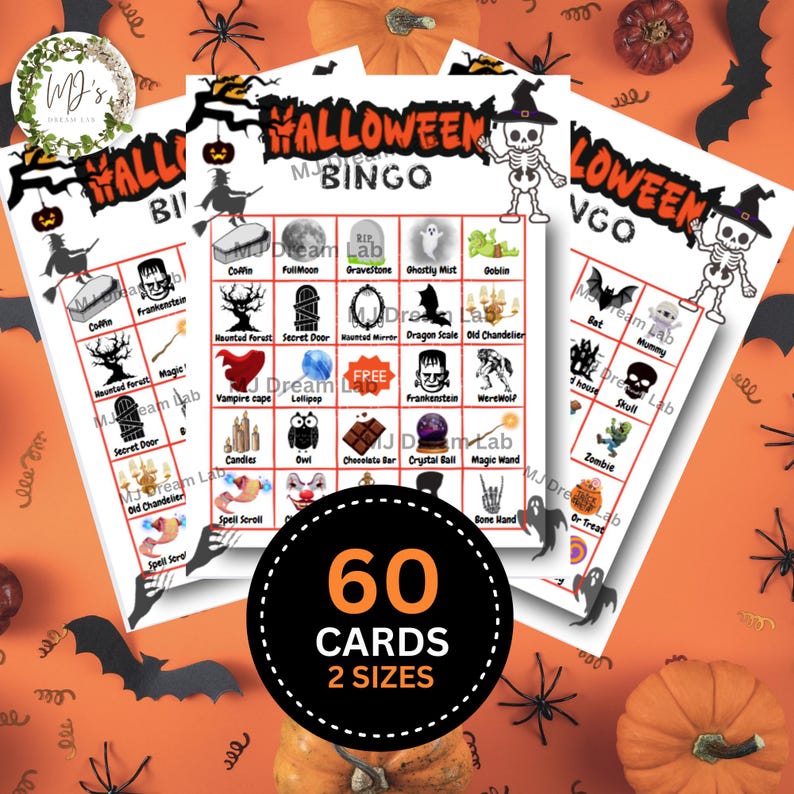 Halloween Bingo Game Printable | Spooky Bingo Cards for Kids ...