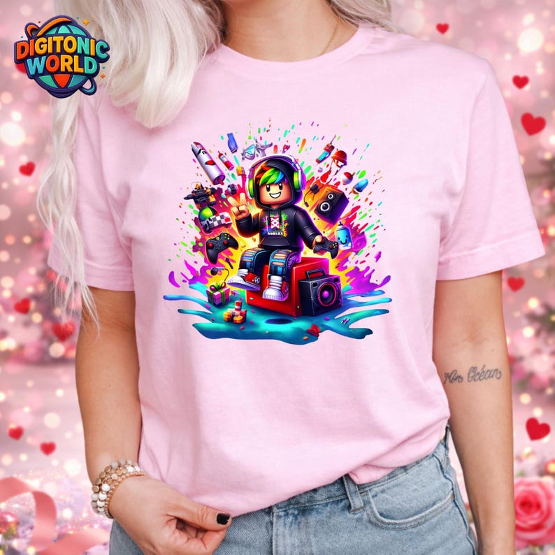 Roblox Gamer Character Png, Sublimation Png for Shirts & Mugs, Digital ...