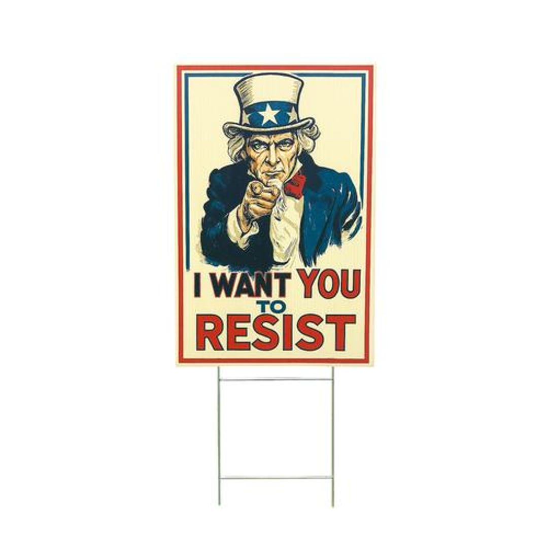Uncle Sam Resist Yard Sign - Etsy