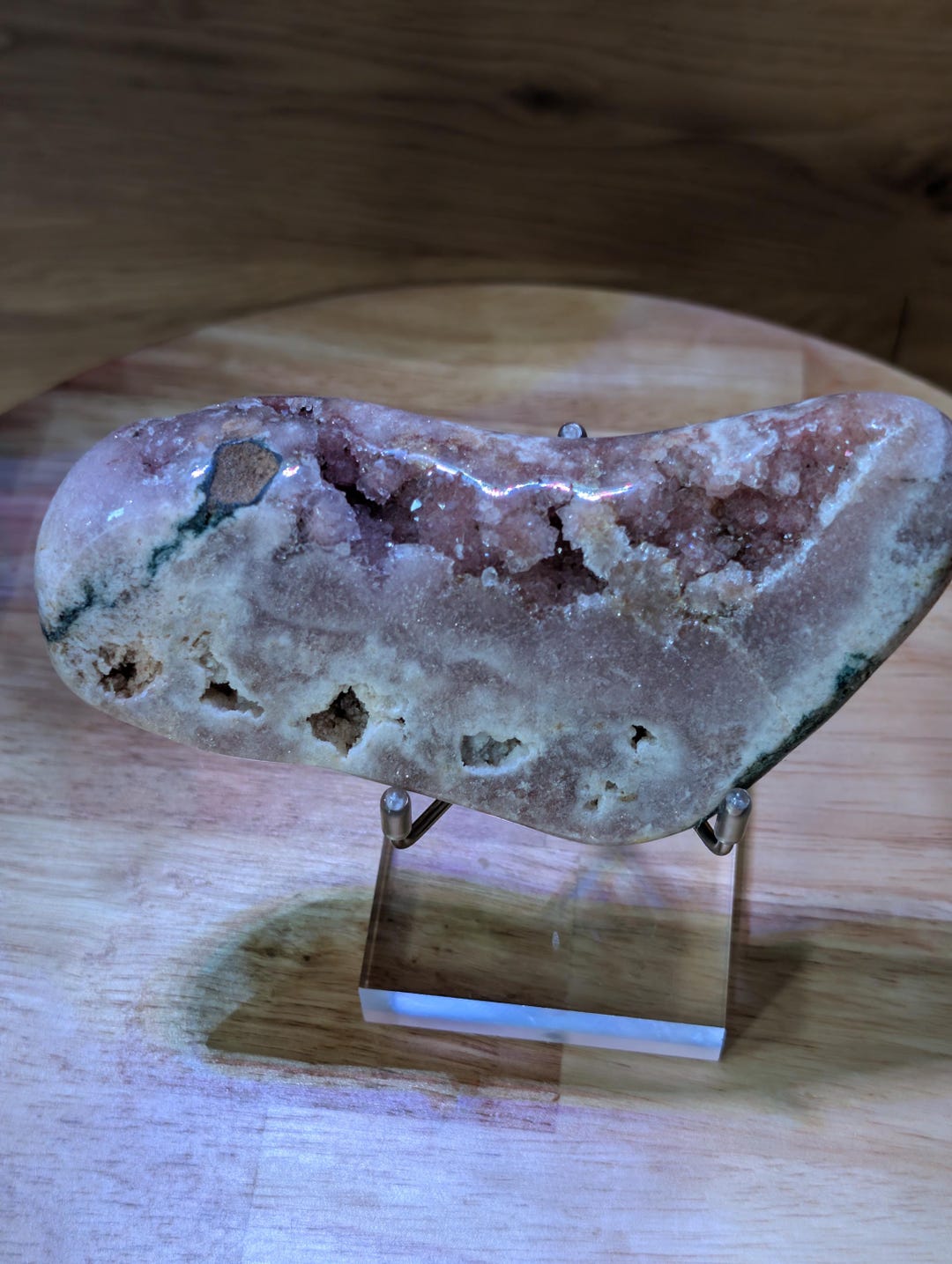 Raw Polished Pink Amethyst Display Piece - Etsy