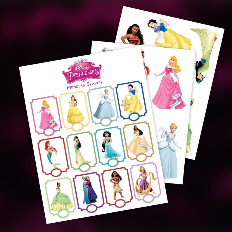 Disney Princesses Scavenger Hunt for Kids Birthday Party - Etsy