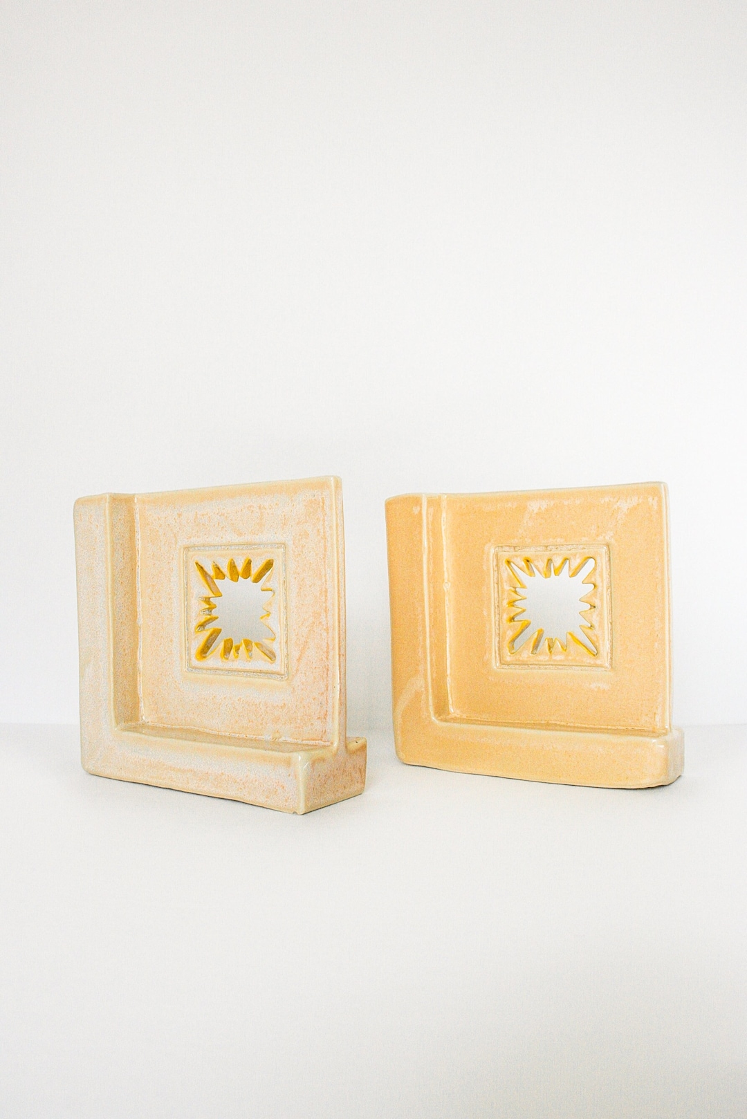 Hand-built Bookends Radiant Sun - Etsy