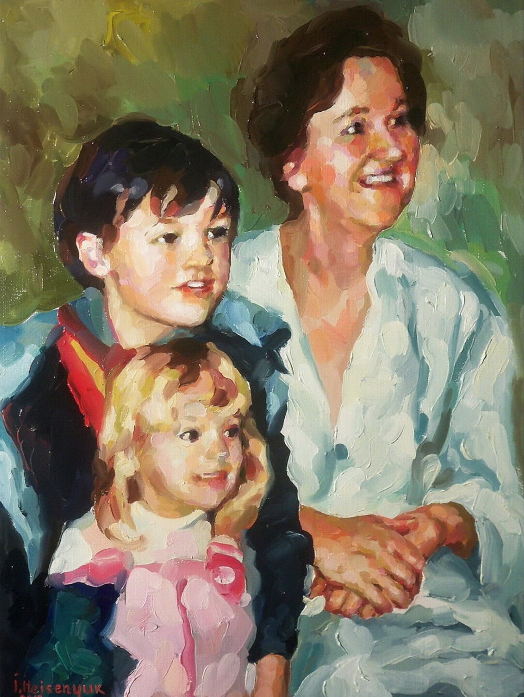 Custom Hand Painted Portrait From Photo, Example of Commission Portrait ...