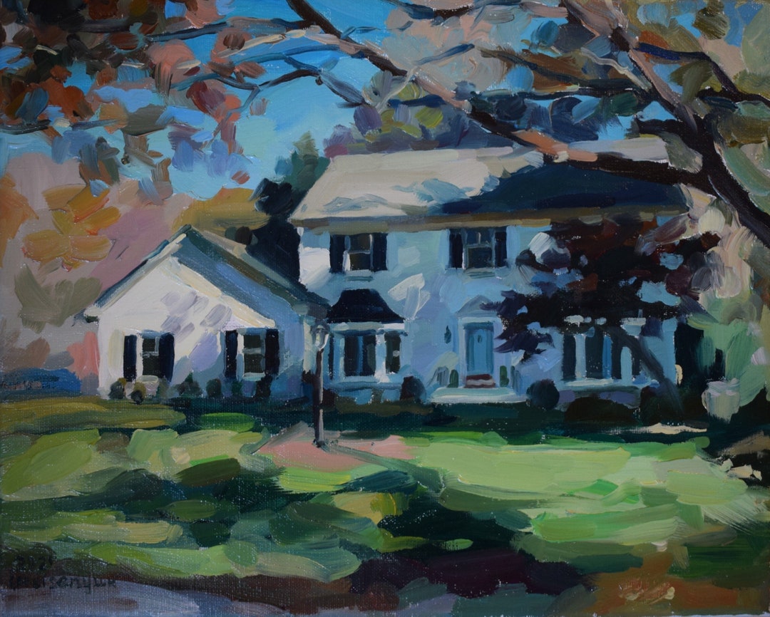 Example of Oil Painting of Home, Custom Painting of House, Valentine's ...