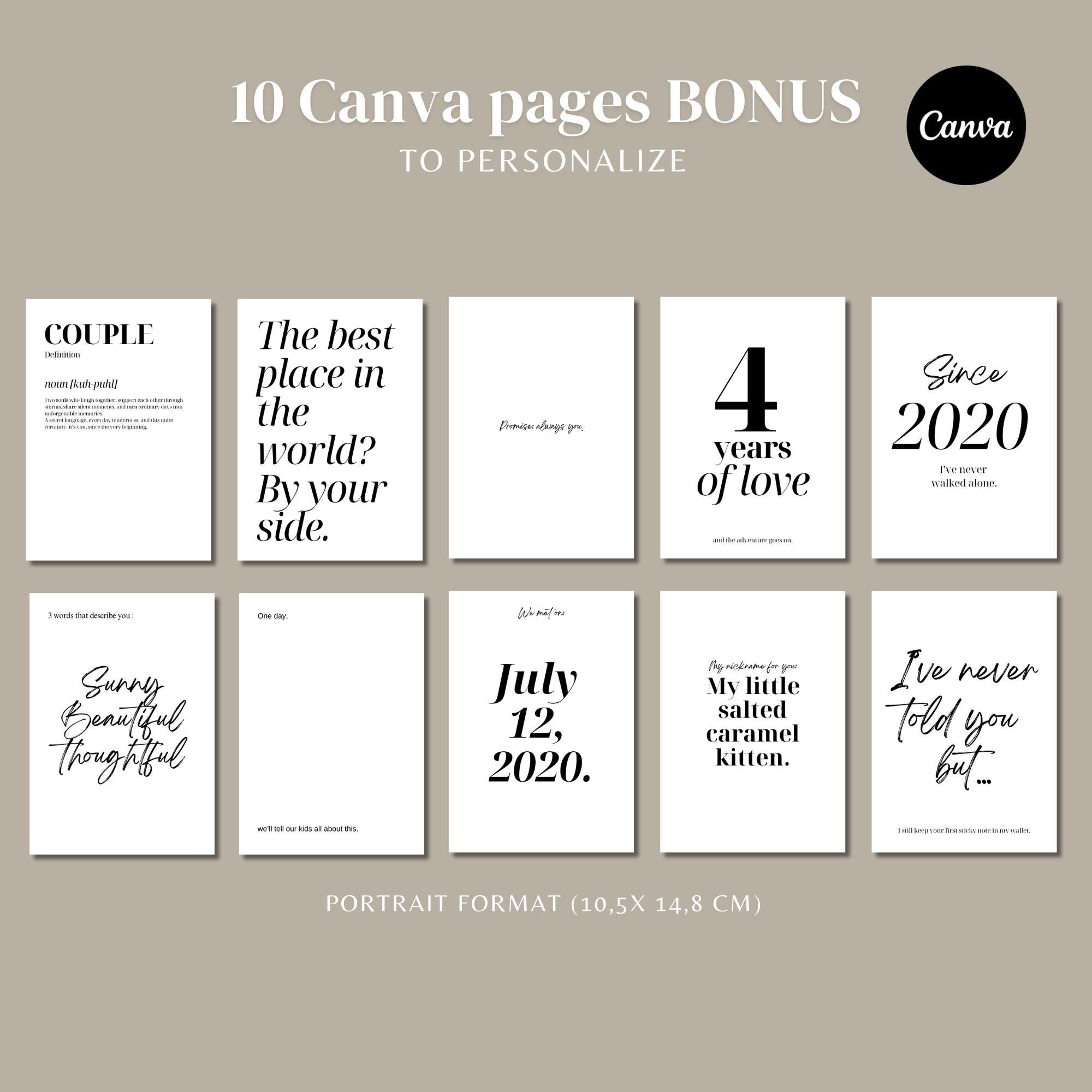 Romantic Couple Magazine Template: Editable Love Story Keepsake ...