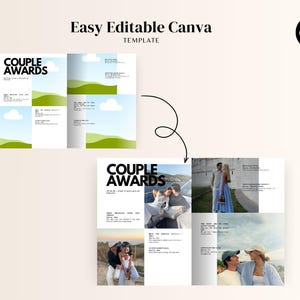 Couple Magazine Template Canva | 34 Pages Editable Personalized Gift ...