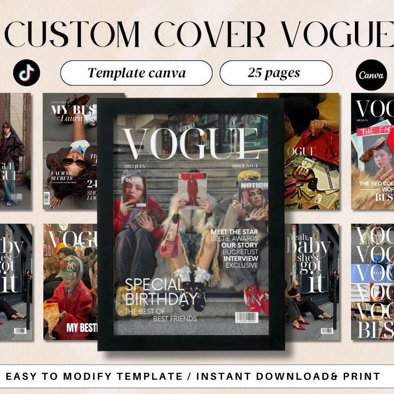 Personalized Vogue Poster - Etsy