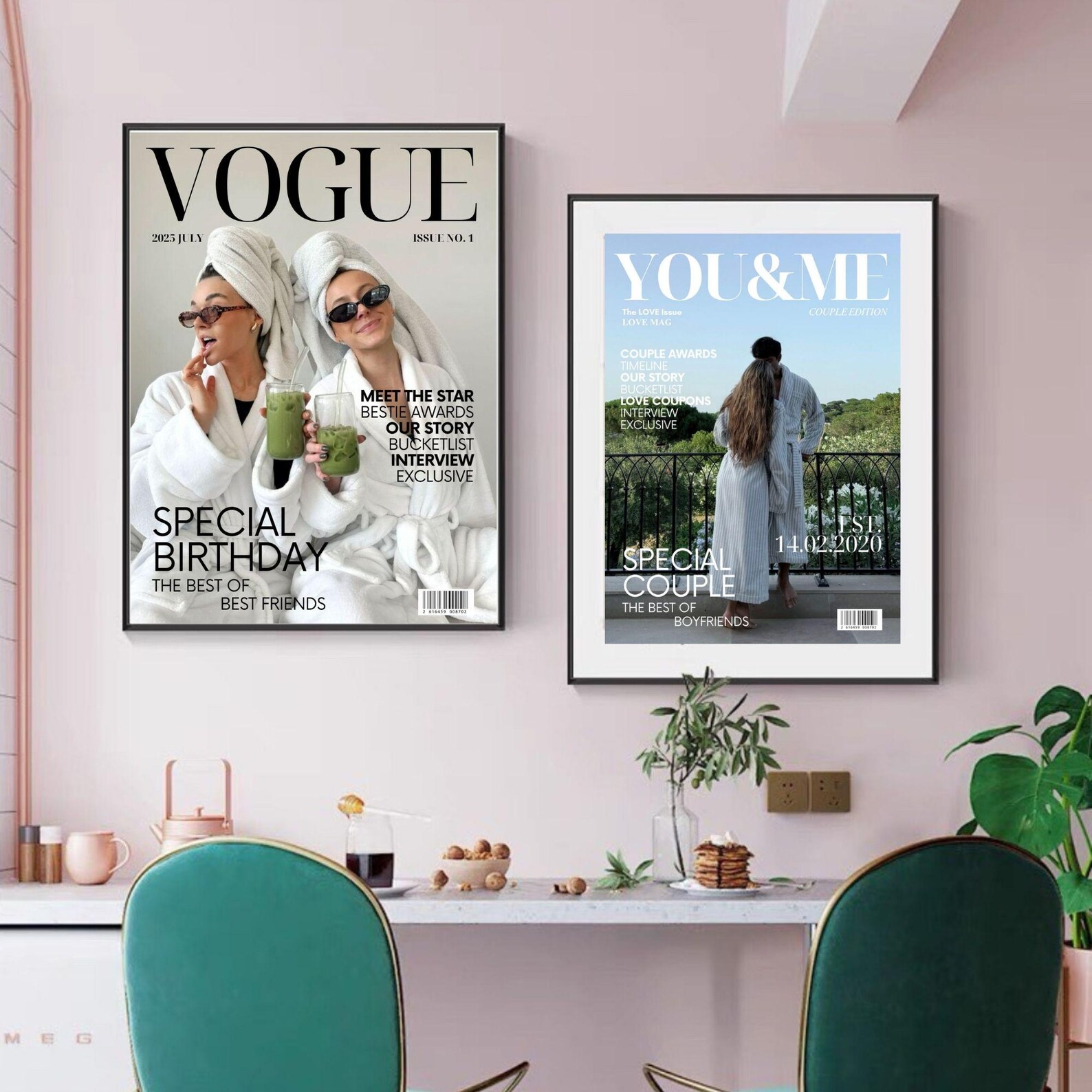 Vogue Magazine Cover Canva Template | Customizable BFF + Couple ...