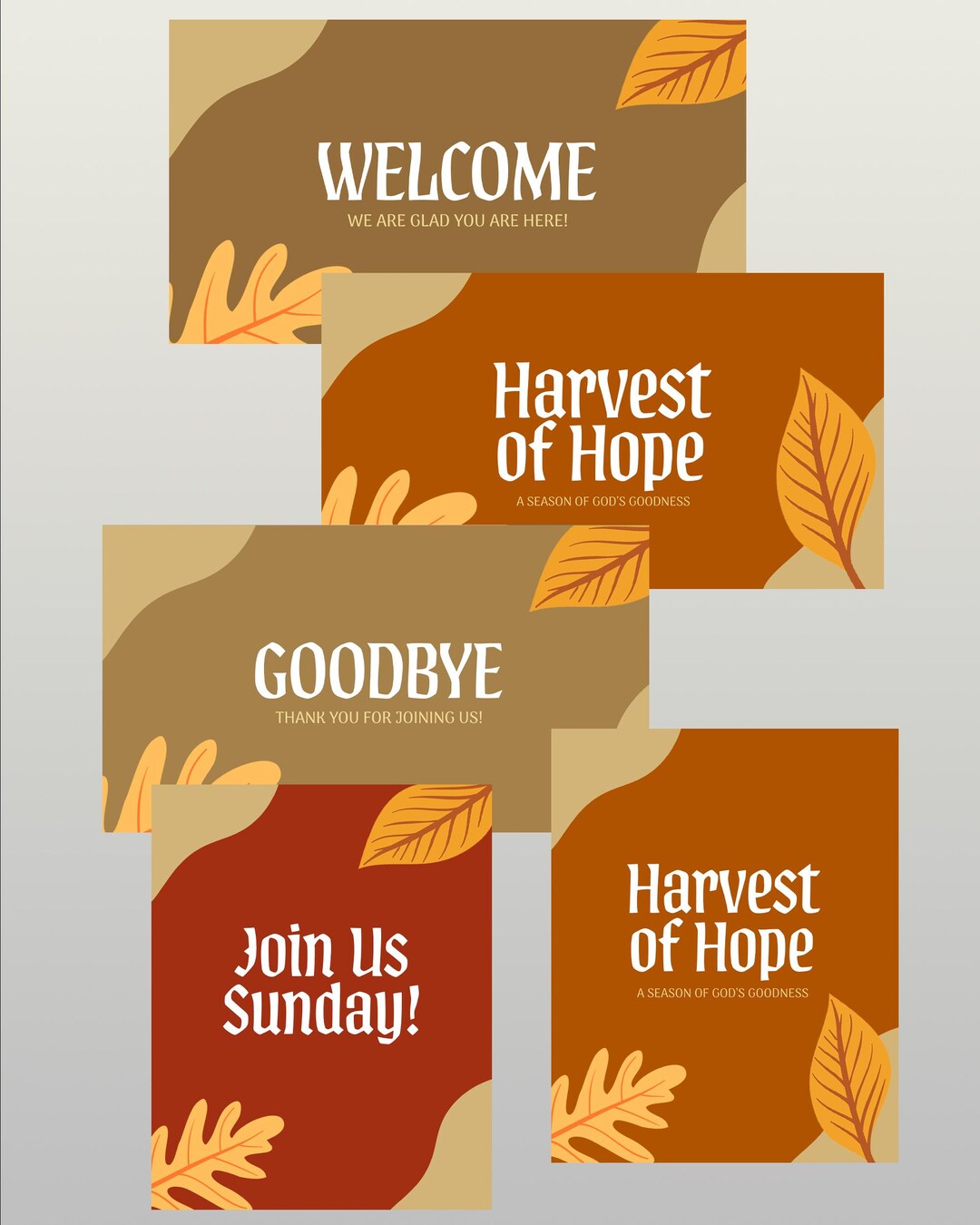 Fall Church Graphics PSD Pack: Ministry Slide Templates (digital ...