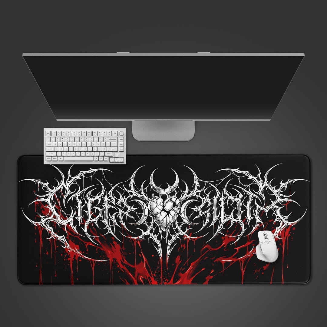 Crimson Sigil – Gaming Desk Mat, XL Mouse Pad, Dark Aesthetic Setup ...