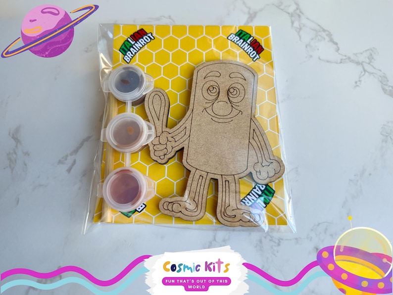 Italian Brainrot Tung Tung Tung Sahur Paint Your Own Kit - Etsy UK