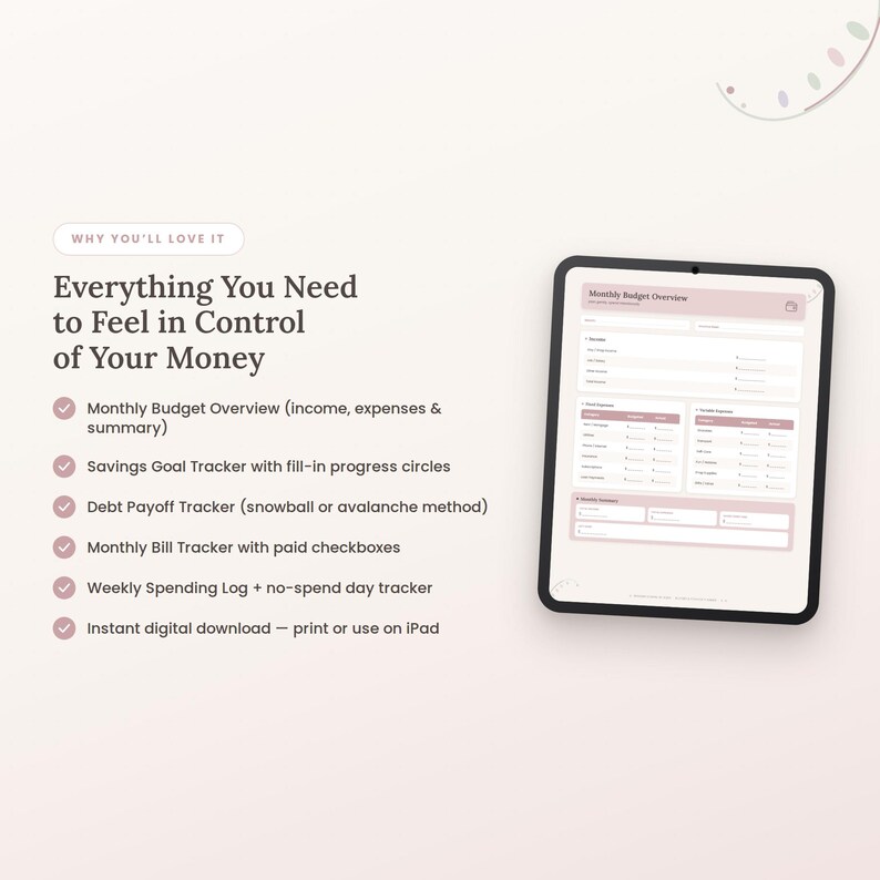 Soft Productivity Budget Planner, Debt Payoff Tracker, iPad Goodnotes ...