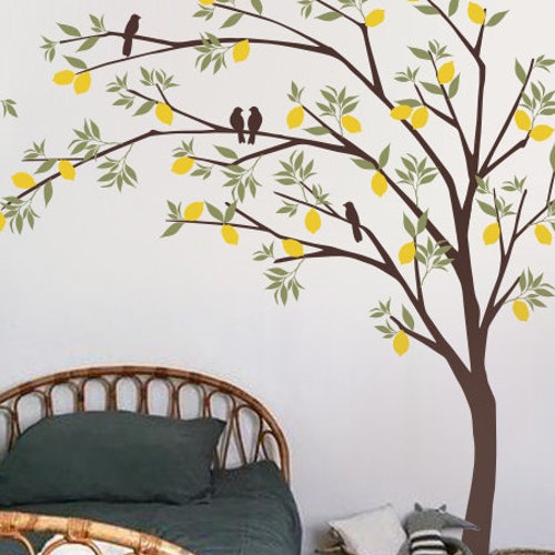 Knotty Oak Tree Watercolor Wall Decal Mural Kit Nature Themed | Etsy