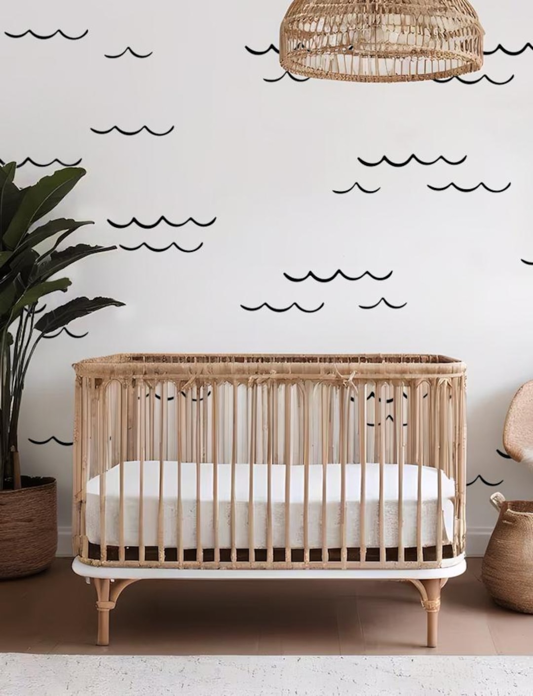 Ocean Waves Wall Decals, Wall Sticker, Surfing Wave Decals, Kid's Room ...