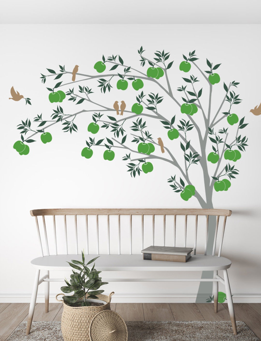 Apple Tree Wall Decals, Tree Decals, Tree Stickers, Kid's Room Wall ...