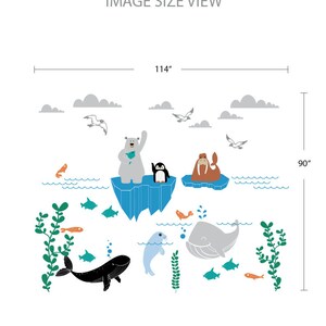 Antarctica & Arctic Wild Animals Wall Decal – Kids Room and Nursery ...