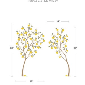Lemon Trees II Wall Decal - Etsy