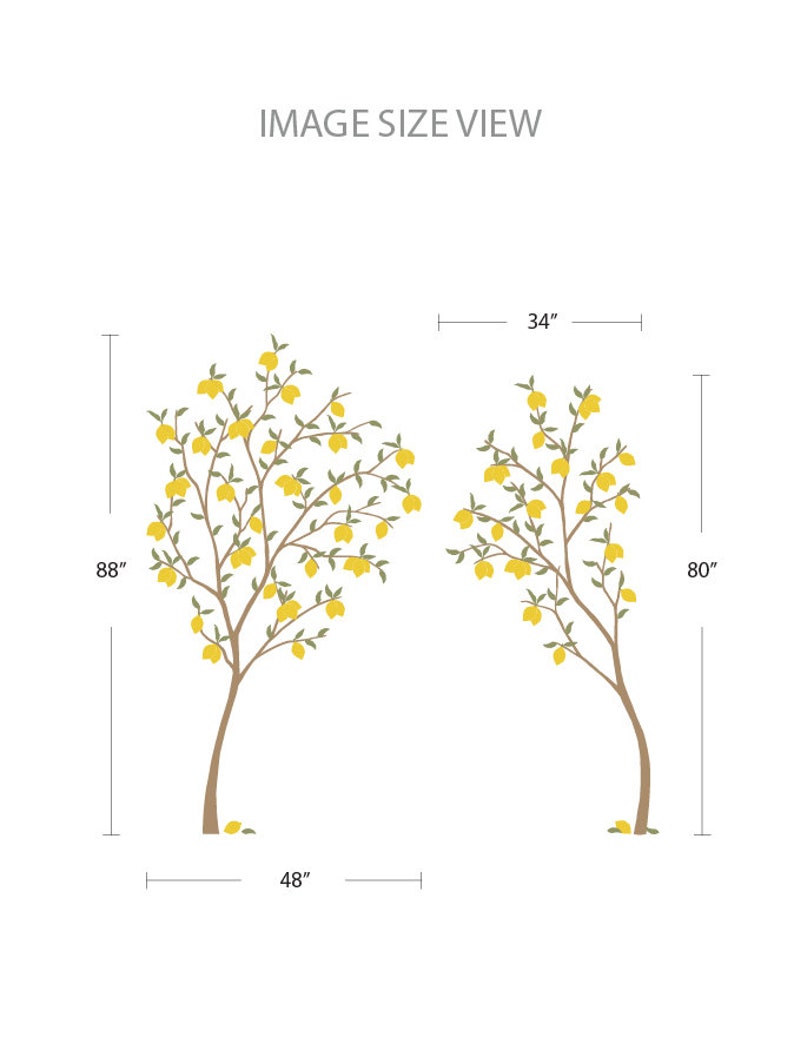 Lemon Trees II Wall Decal - Etsy