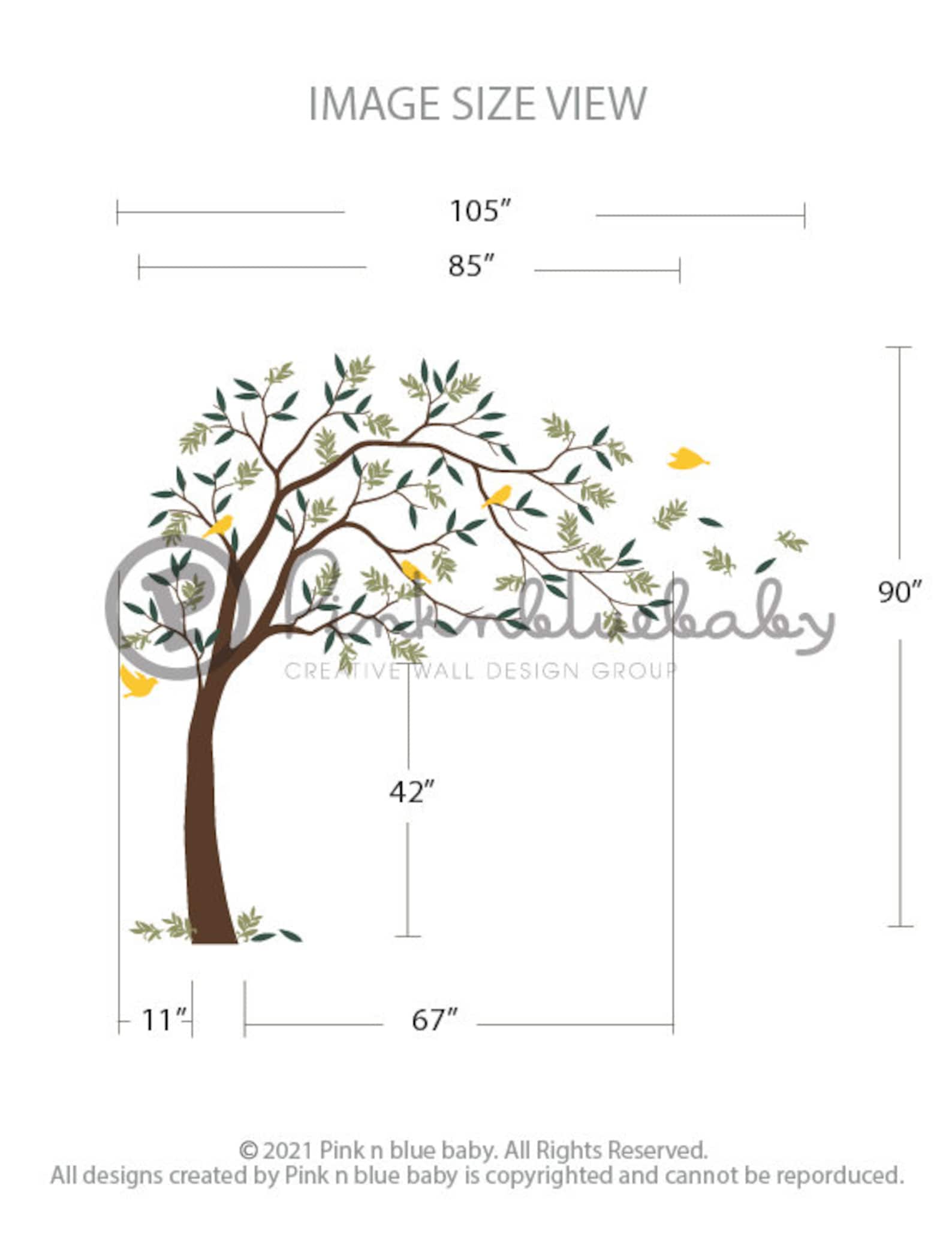 Spring Tree Wall Decal - Etsy