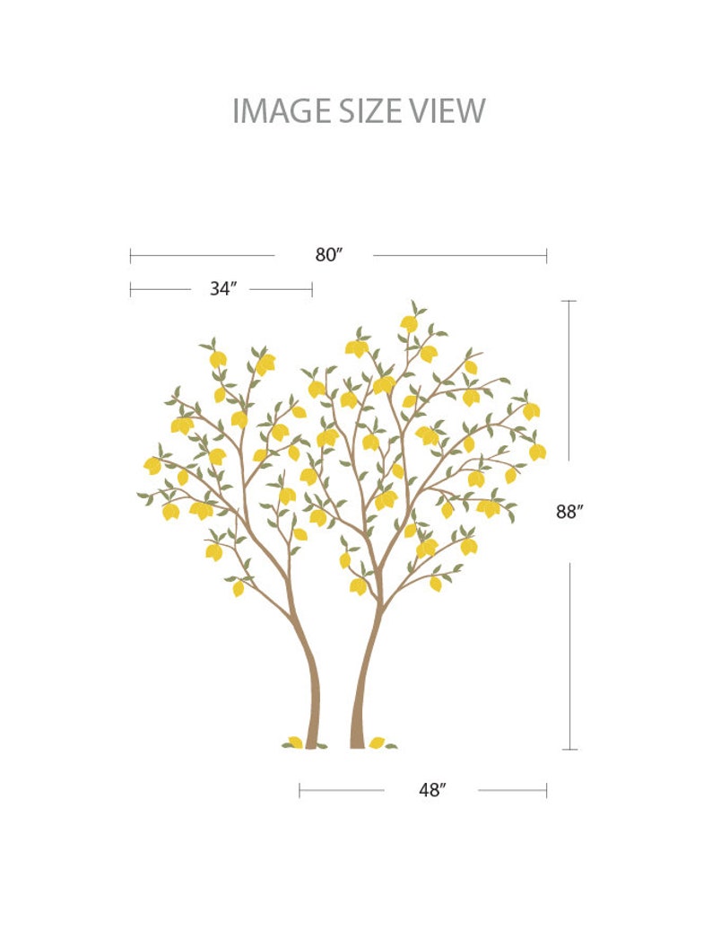 Lemon Trees II Wall Decal - Etsy