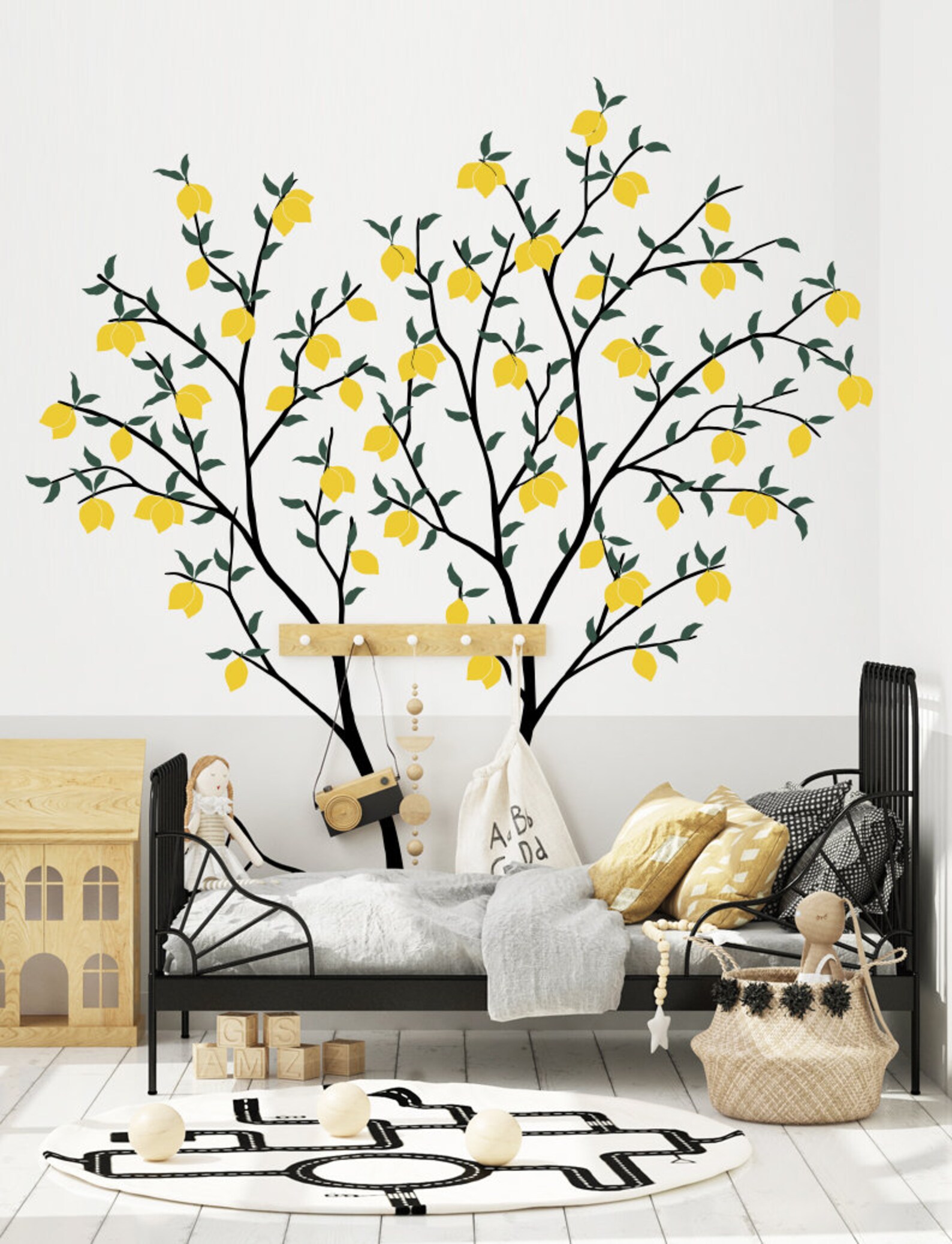 Lemon Tree Wall Decal: Nursery Mural Sticker (80”w X 88”h) - Etsy