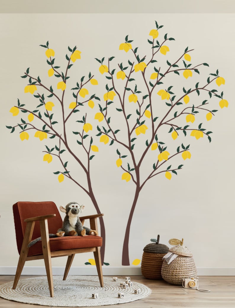 Lemon Trees II Wall Decal - Etsy