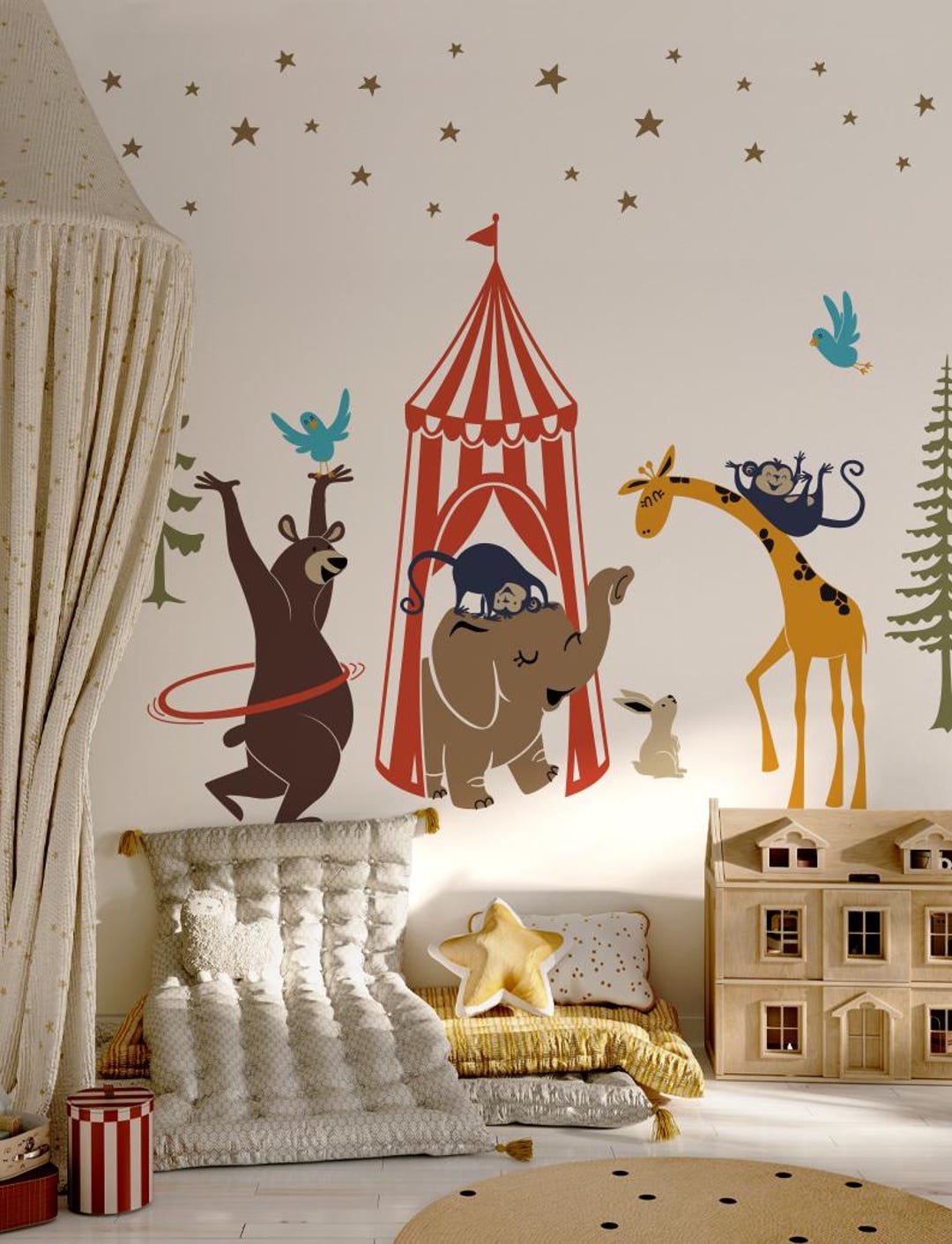 Circus Animals Wall Decal, Wall Sticker, Wall Decor, Playroom Wall ...