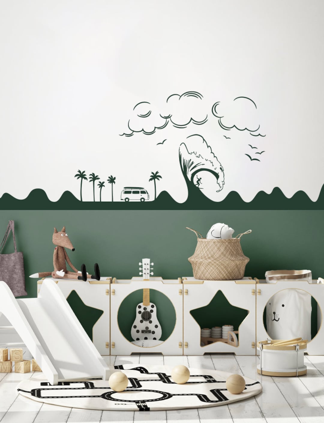 Coastal Beach Wall Decal: Ocean Nursery Border Sticker - Etsy