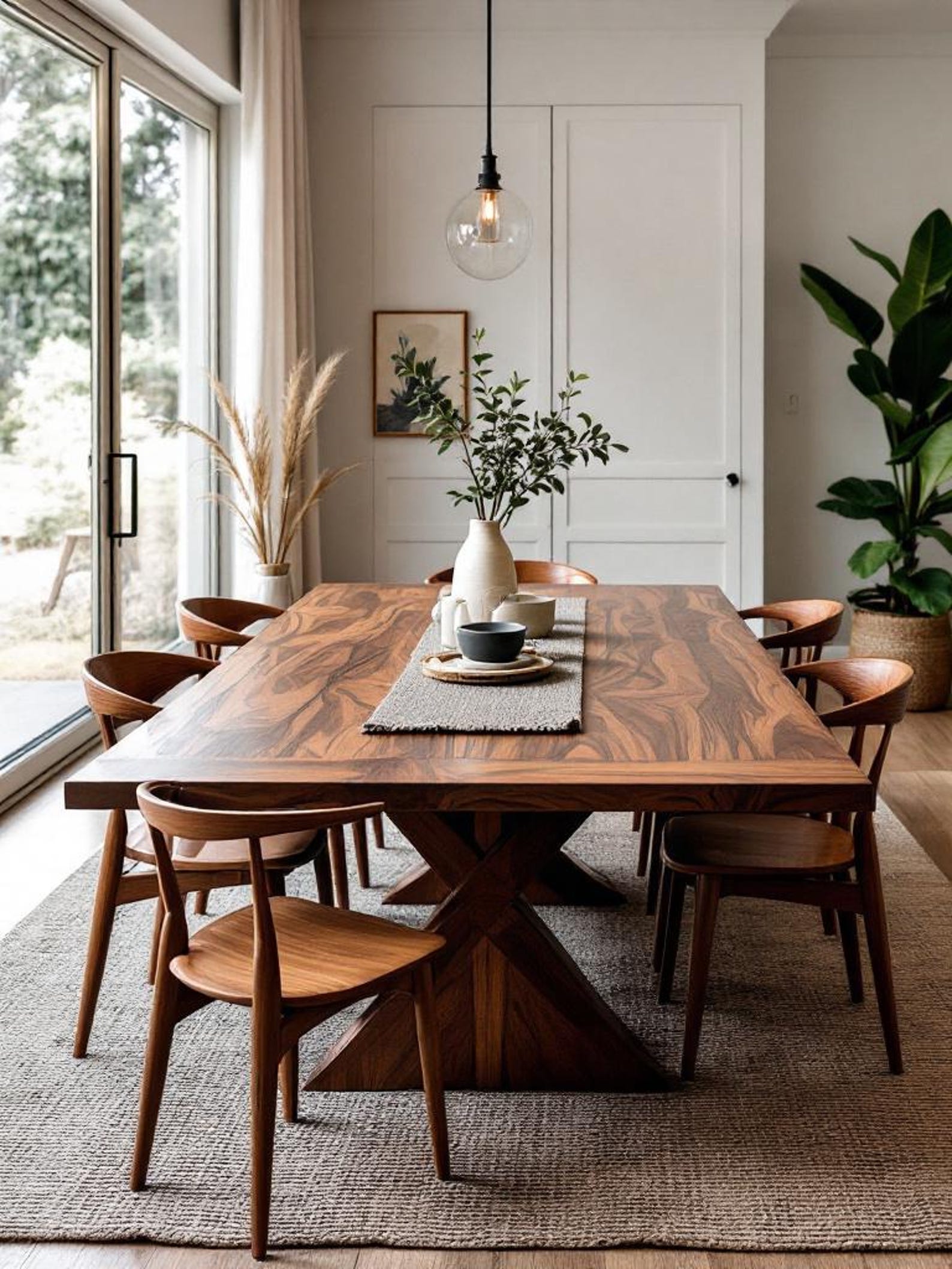 Solid Wood Dining Table | Live Edge Farmhouse & Modern Style | Custom ...