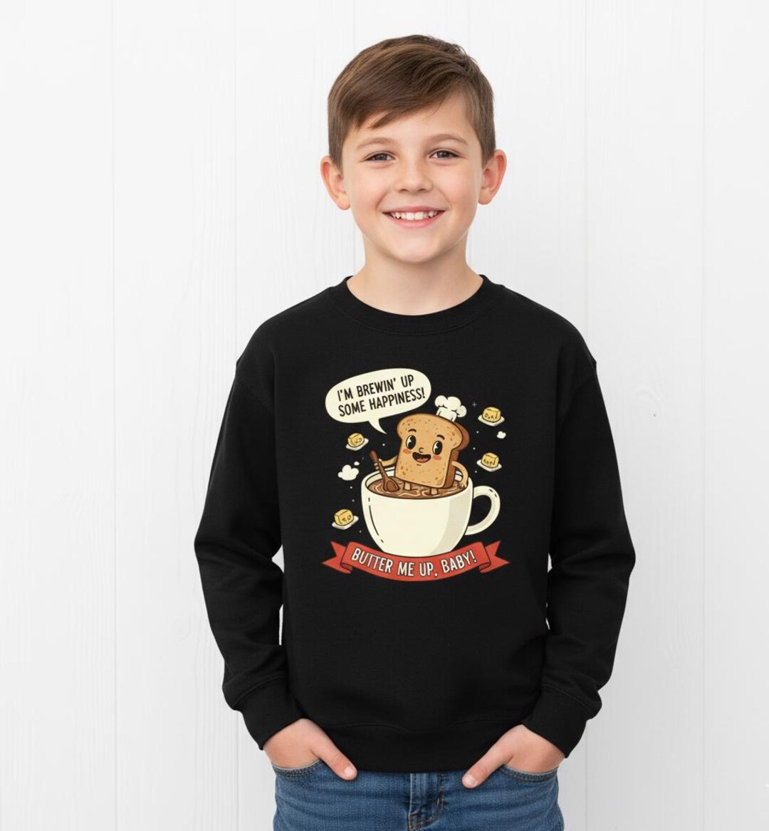 Coffee Toast Sweatshirt, Funny Positive Vibes Pullover - Etsy