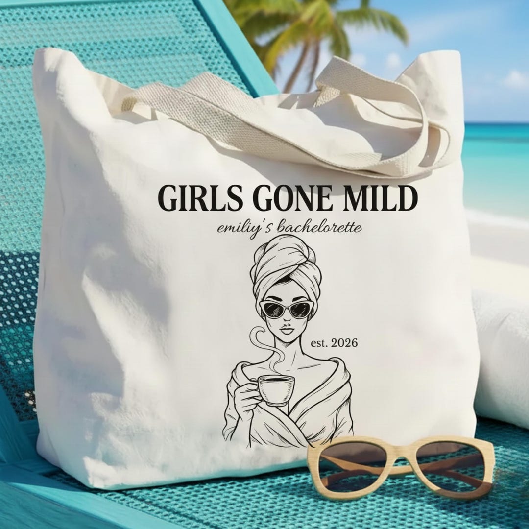 Girls Gone Mild Bachelorette Party Favor Tote Bag, Spa Bachelorette ...