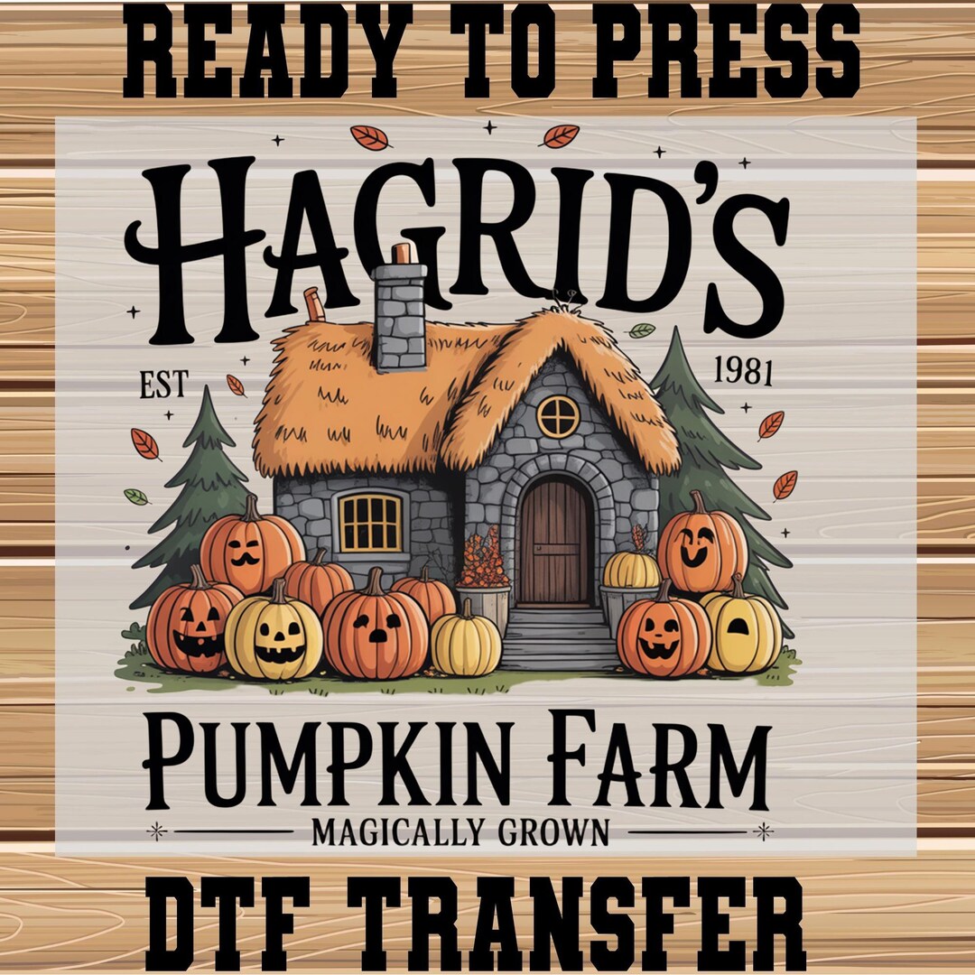 Hagrıds Pumpkin Farm Heat Transfer: Hagrid's Pumpkin Farm Sweat Ready ...