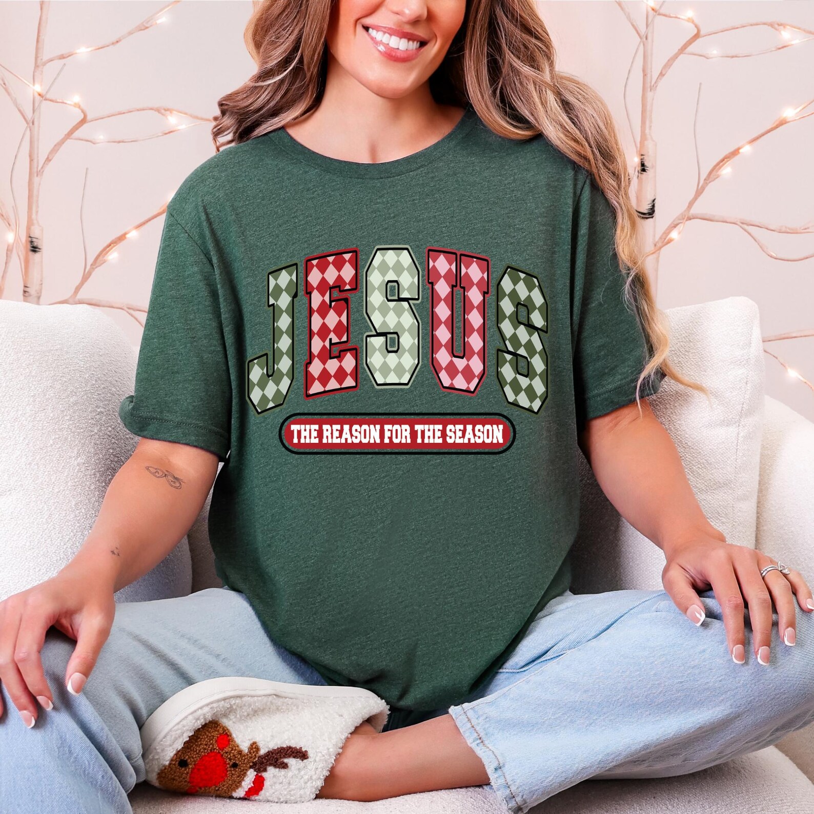 Jesus the Reason for the Season Heat Transfer: Christmas Bible Verse ...