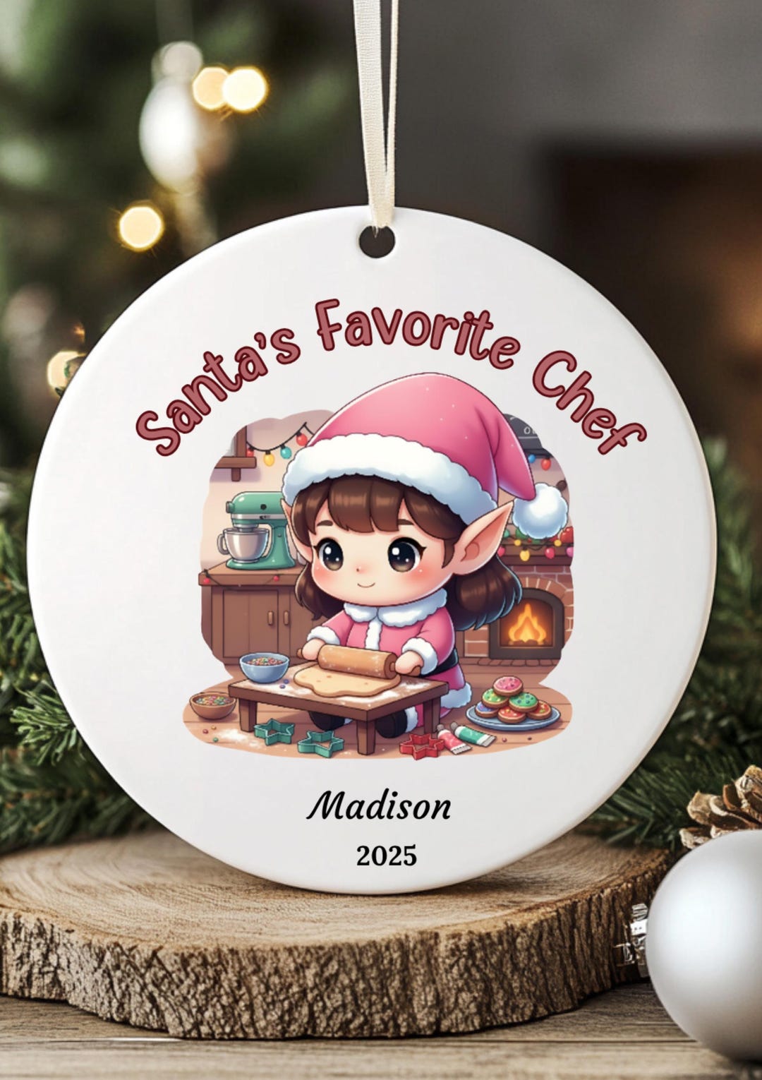 Personalized Elf Chef Keepsake Ornament, Santa's Favorite Chef Ornament ...