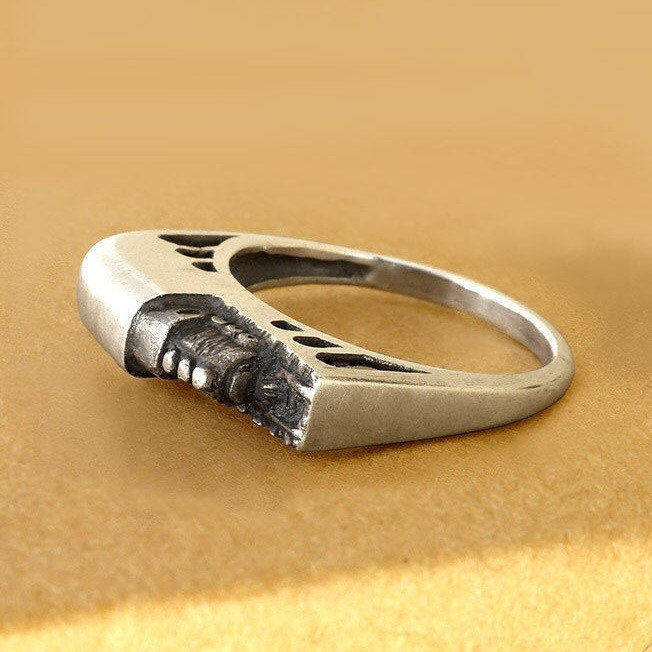 Vintage Train Silver Ring / Miniature Fun Silver Ring / Train - Etsy