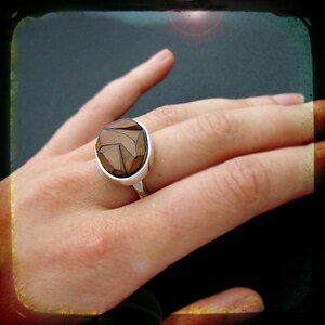 Silver and Exotic Wood Rock Ring - Etsy