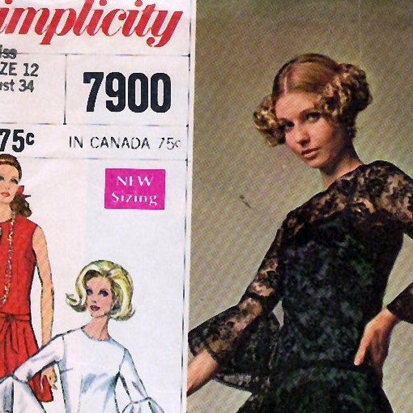 Bust 34-1960's Misses' One-piece Dress, Unlined Coat and Housecoat ...