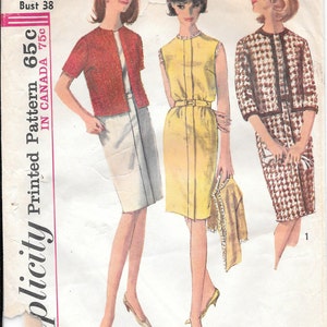 Bust 38-1965 Misses' Dress and Jacket Simplicity 6047 Sz 18 - Etsy