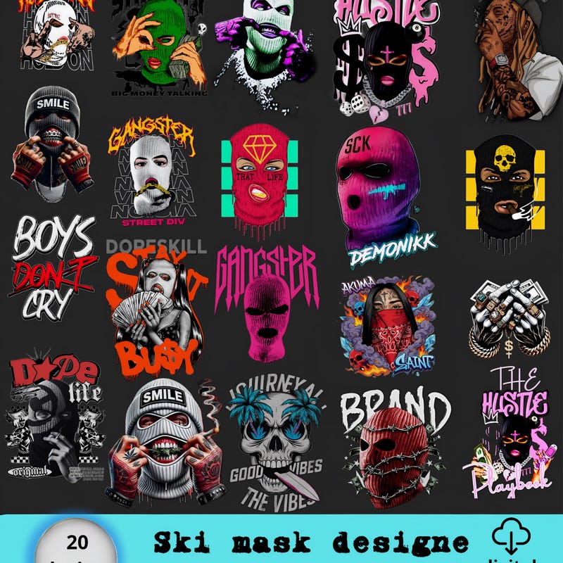 Gangster Mask - Etsy