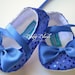 Royal Blue Sequin Baby Shoes Infant Ballerina Slippers Sparkle Baby Boy ...