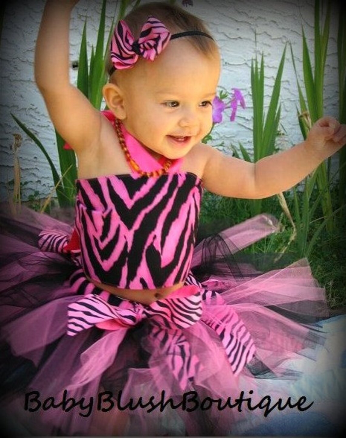 Tutu Baby Toddler Hot Pink & Black Zebra Tutu Outfit Costume | Etsy