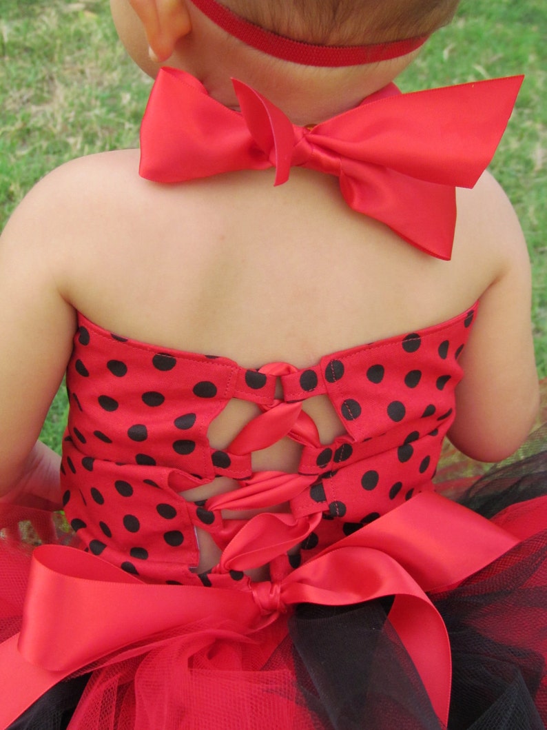 Tutu Baby Toddler Red & Black Polka Dot Tutu Outfit Costume - Etsy