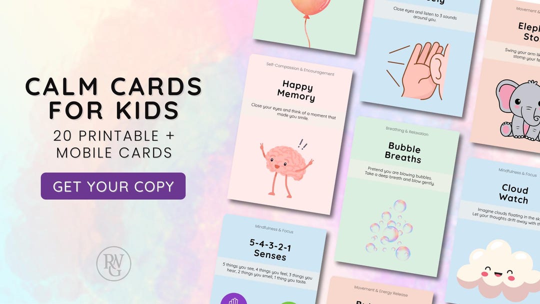 Calm Cards for Kids | Printable Emotional Regulation & Mindfulness ...