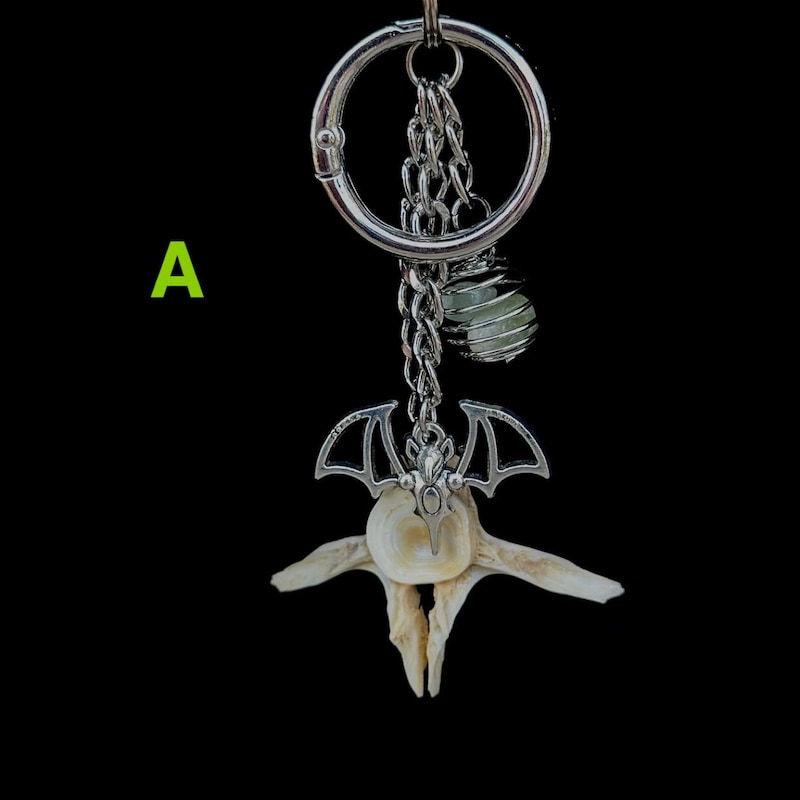 Bone Keychain Real Bones - Etsy