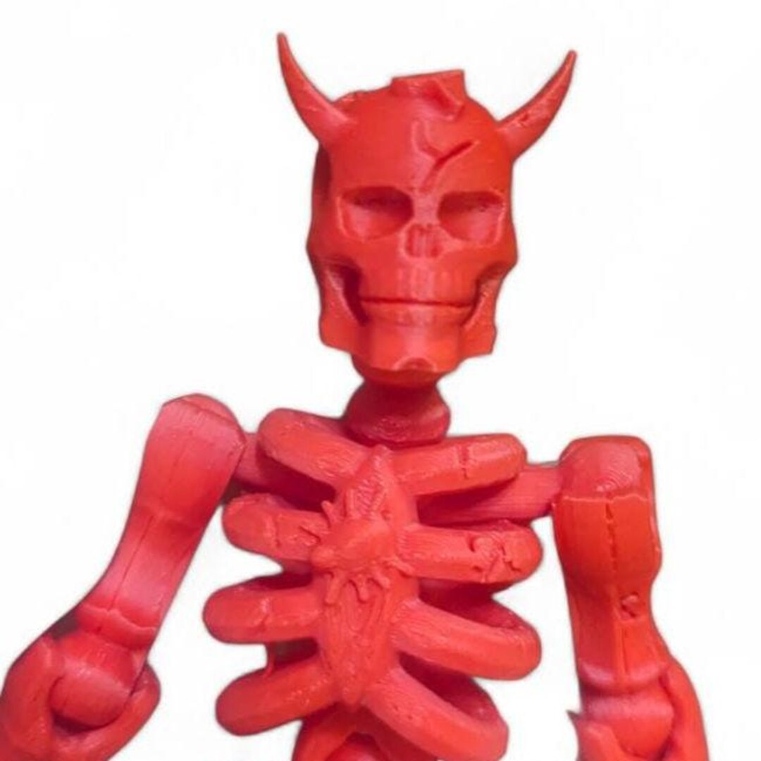 Posable Horned Skeleton With Bugs Figurine: 3D Printed With Detachable ...