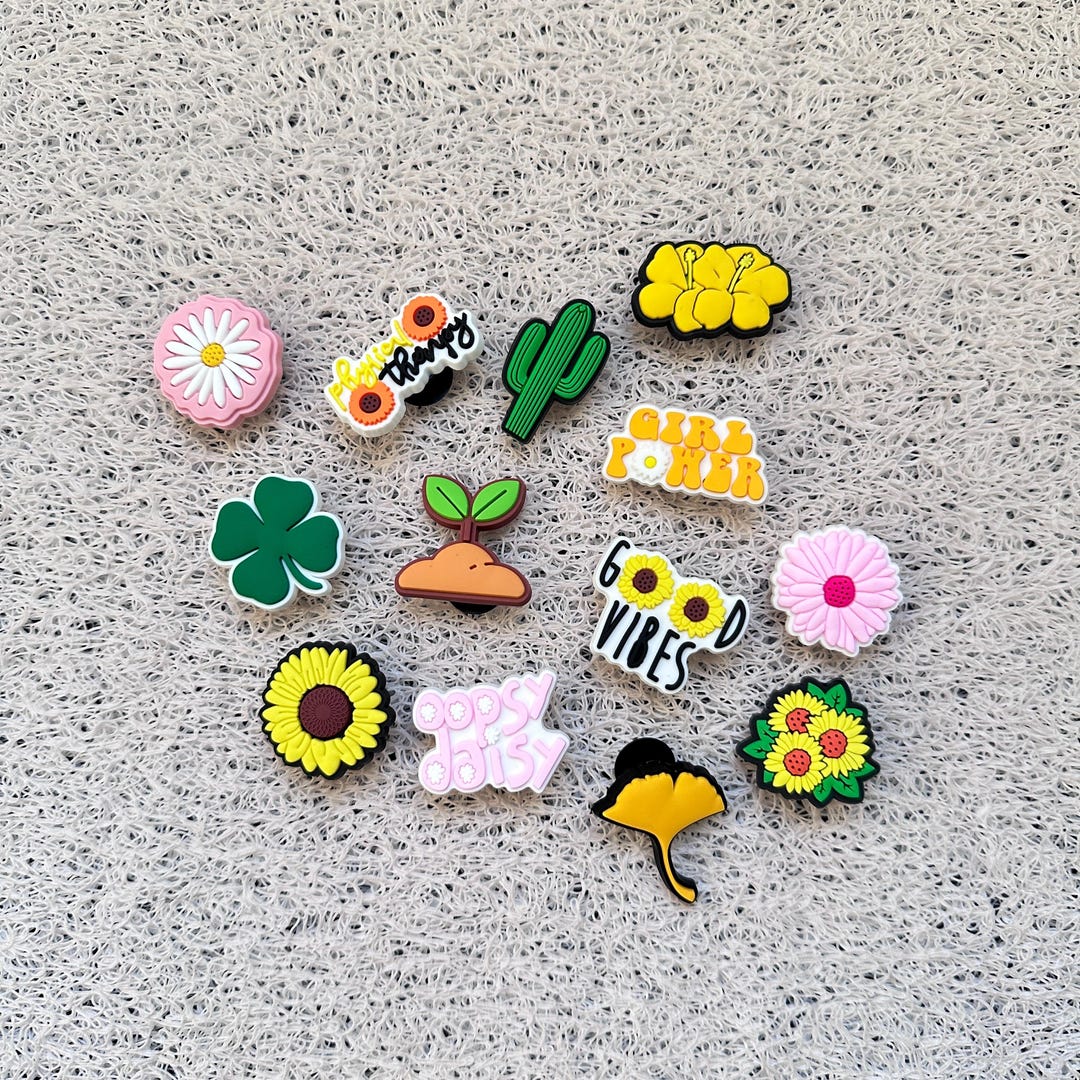Floral Croc Charms Good Vides Shoe Charms for Crocs Clog Charms for ...