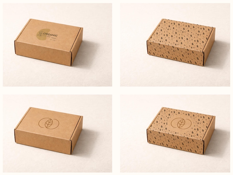 Kraft Box Mockup, PSD Packaging Design Presentation (digital Download ...
